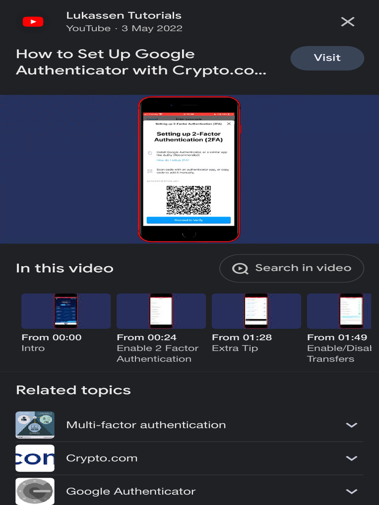 How Do I Get Google Authenticator Code For My Crypto - Com - Google ...