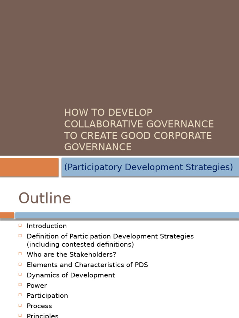 Colaborative Governance | PDF