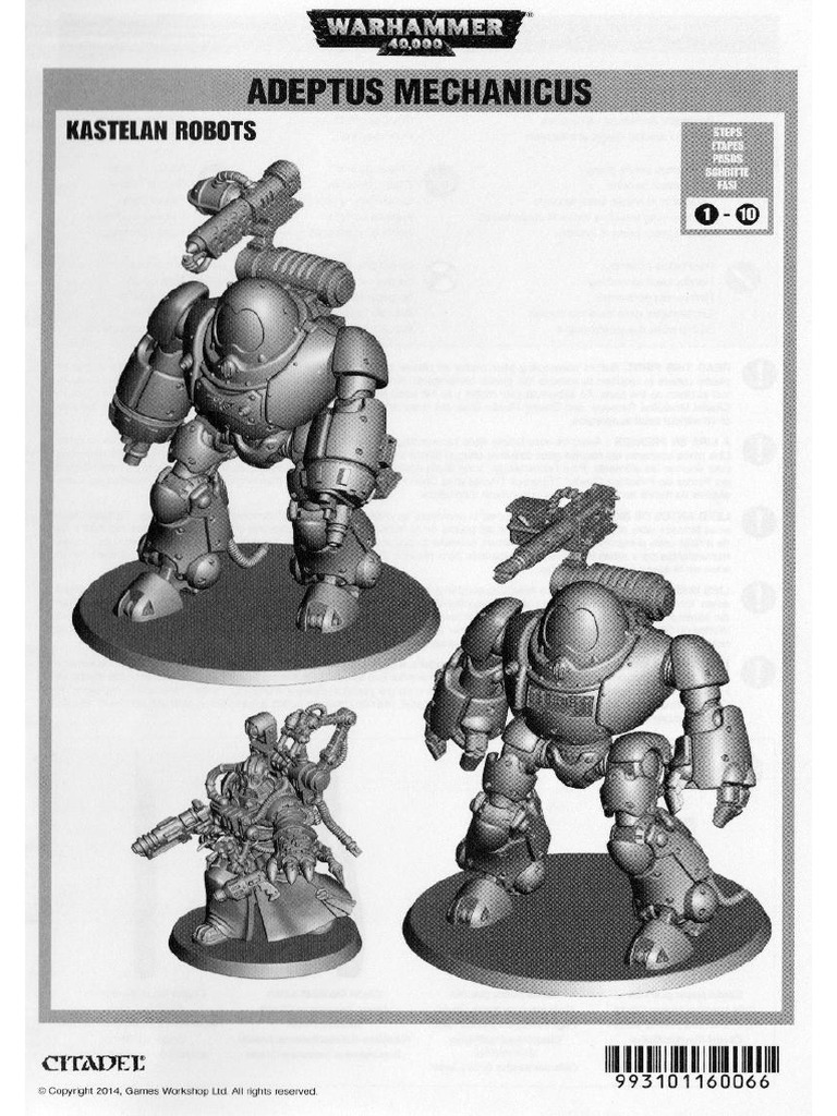 Adeptus Mechanicus Kastelan Robots With Cybernetica Datasmith | PDF