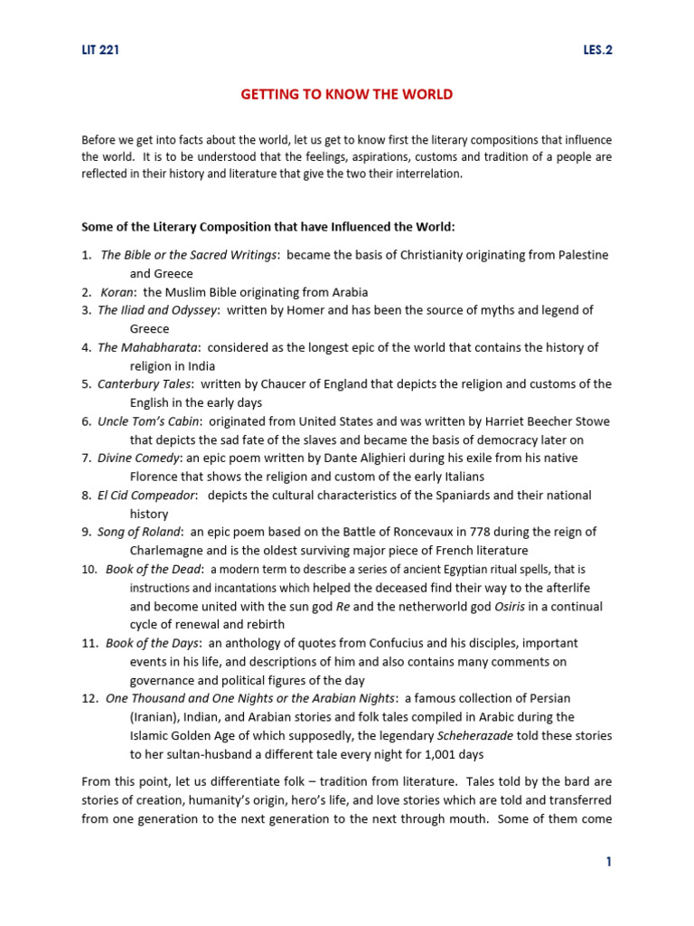 2 Getting To Know The World | PDF | Continent | Europe