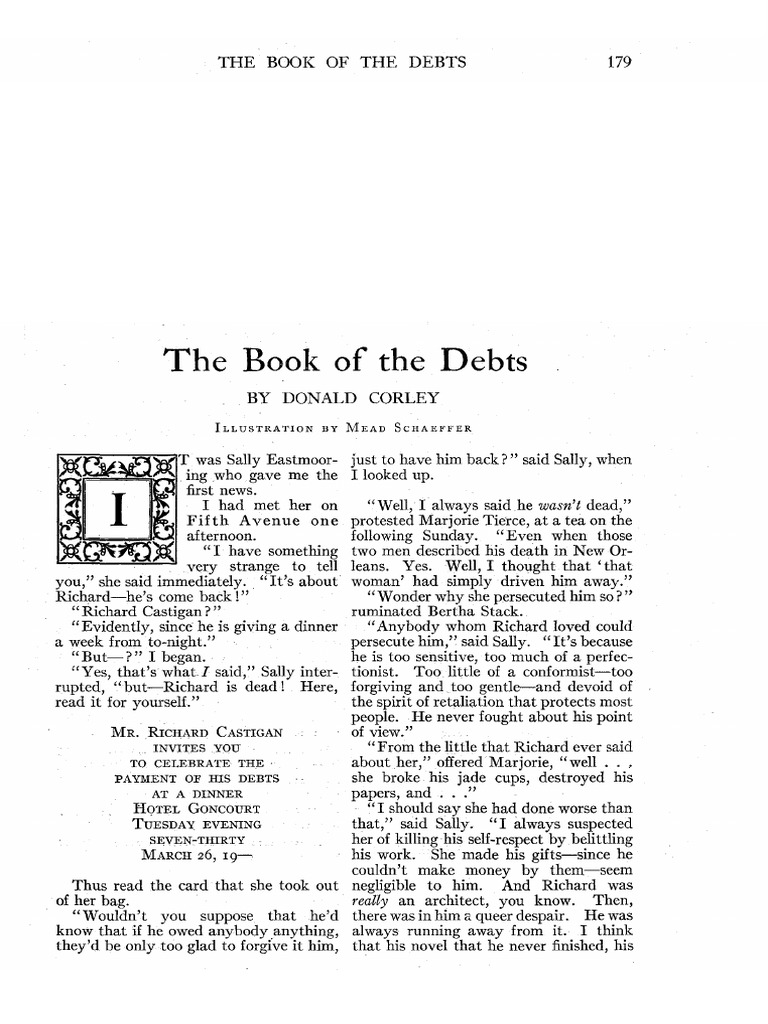 The Book of The Debts | PDF