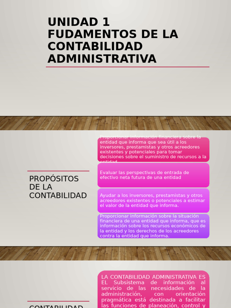 Unidad 1 Contabilidad Administrativa | PDF