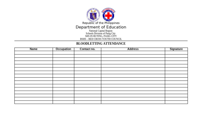 Bloodletting Attendance | PDF