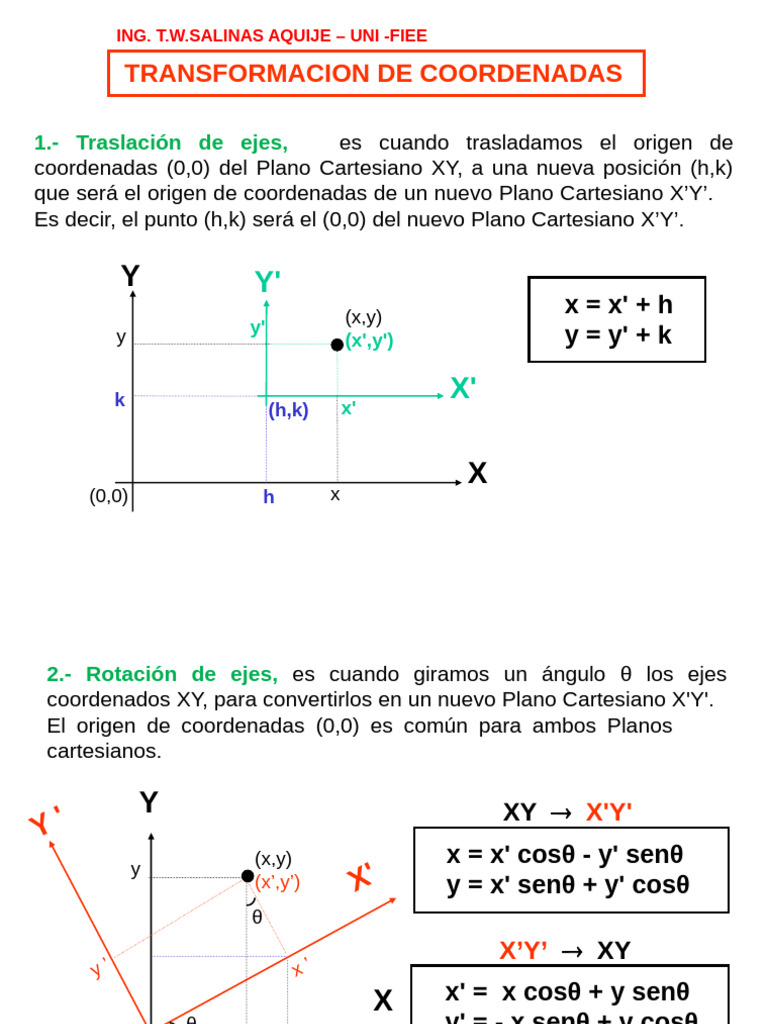 Transformacion de Coordenadas | PDF