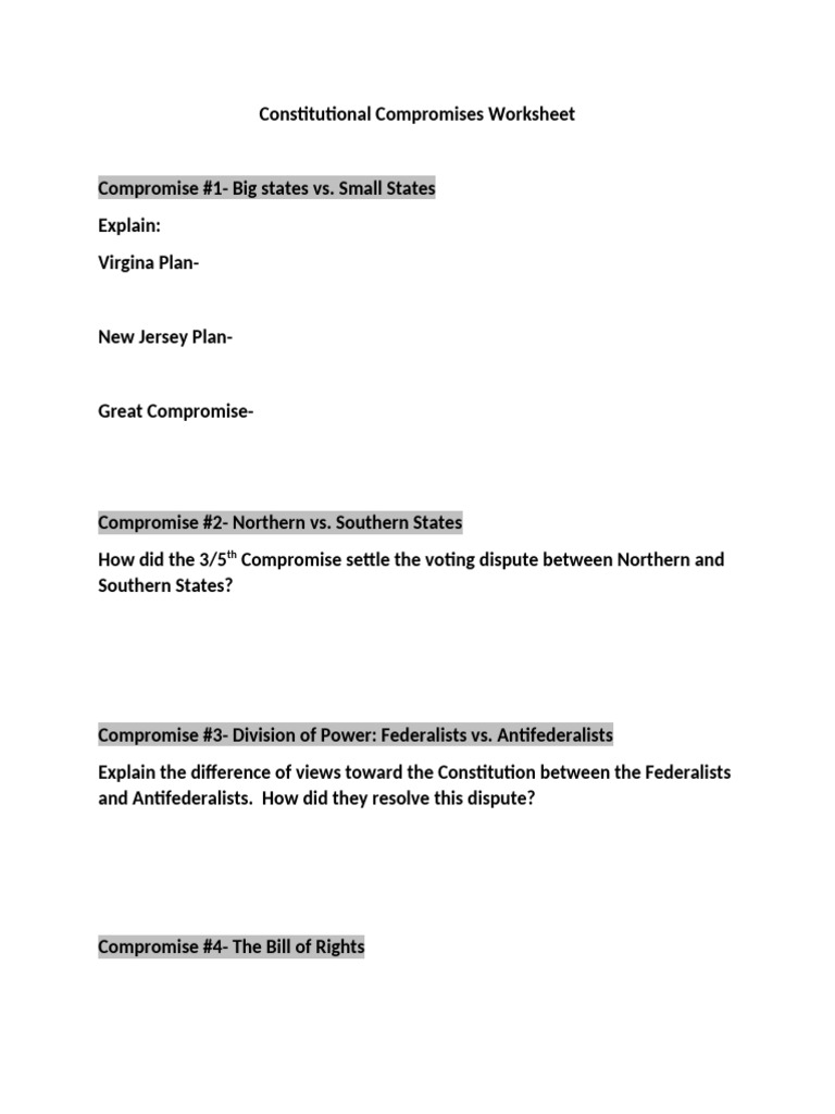 Constitutional Compromises | PDF