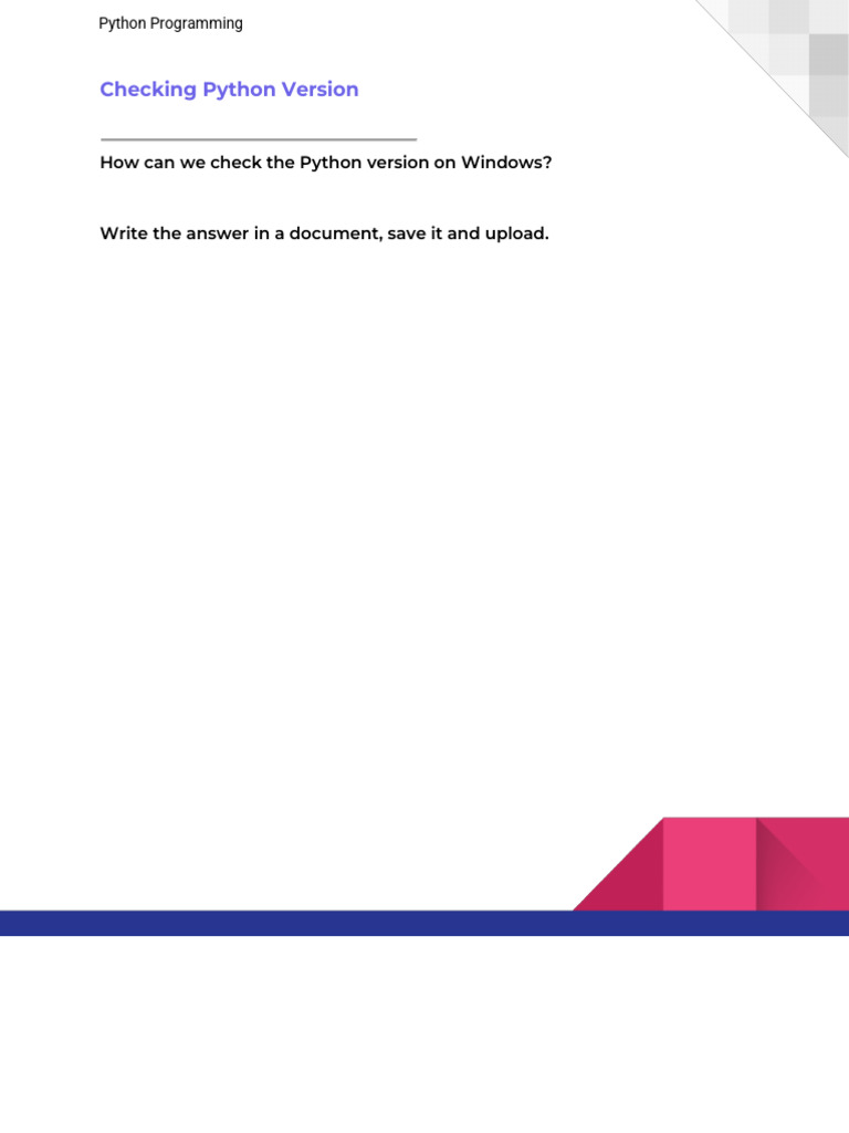 Checking Python Version: How Can We Check The Python Version On Windows? | PDF
