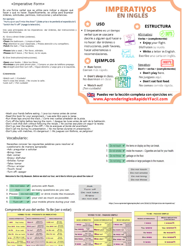 Lesson1,2 - Imperative Form | PDF