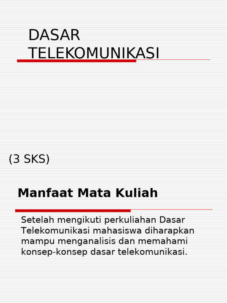 Dasar Telkom | PDF