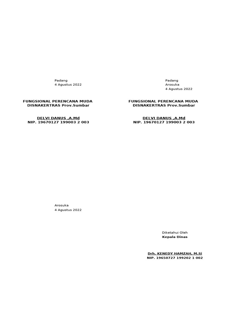 Blanko SPPD DPM Edit Kadis | PDF