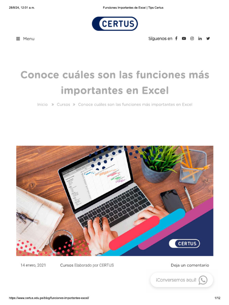 Funciones Excel | PDF