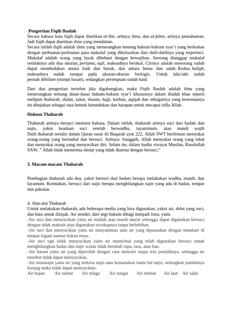 Pengertian Fiqih | PDF