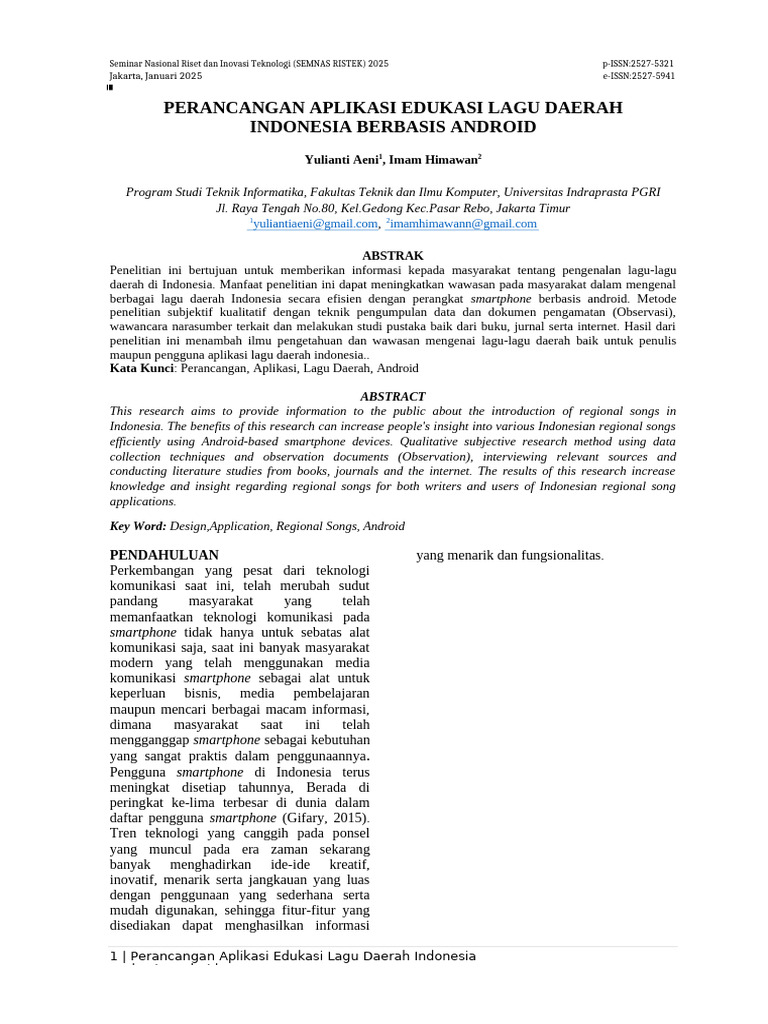 Artikel Jurnal SEMNAS RISTEK Ryan Supriono | PDF