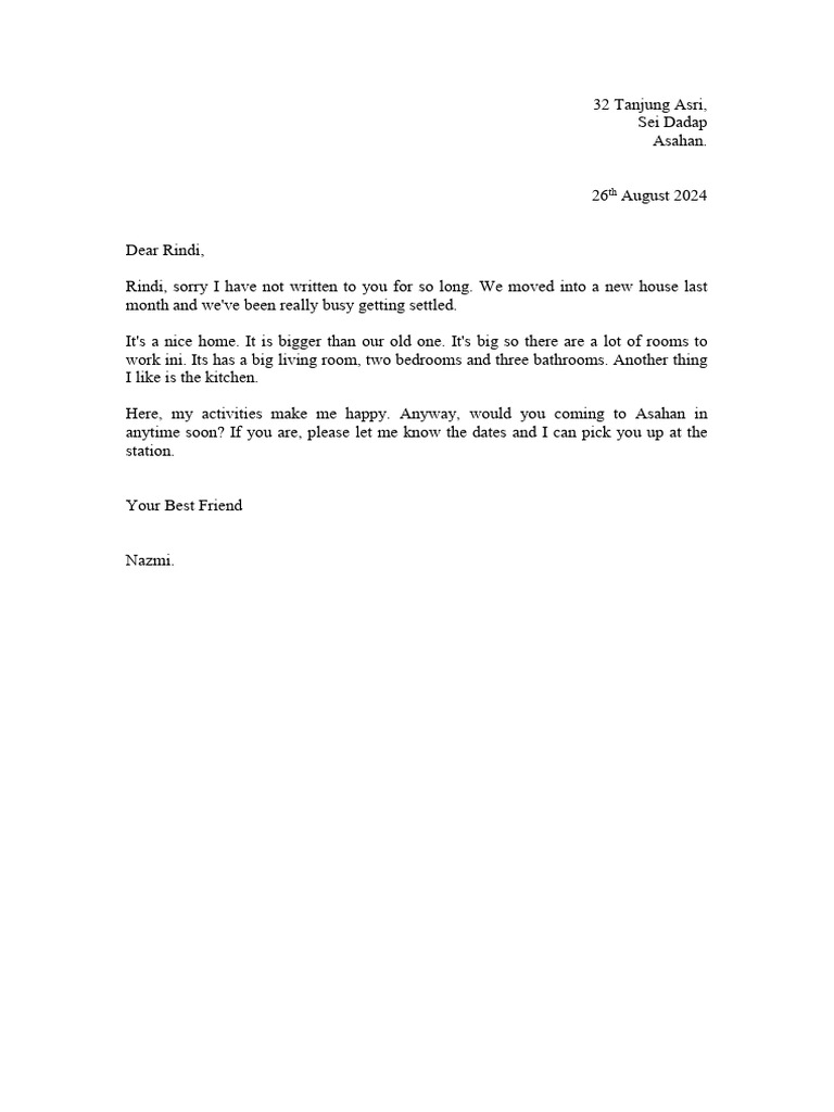 Tugas Surat Informal b. Inggris | PDF