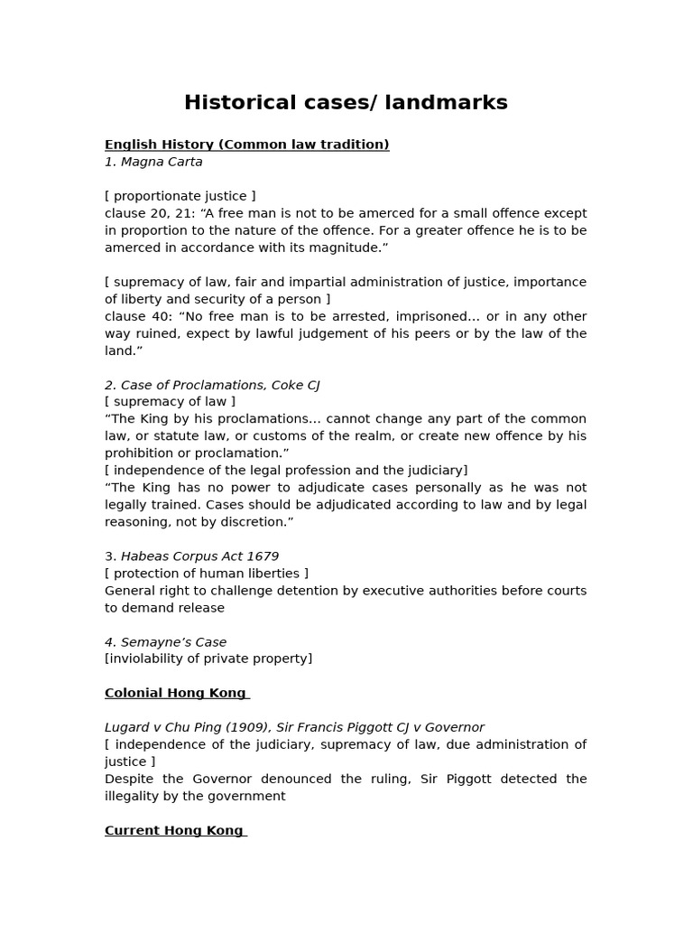 Historical cases | PDF