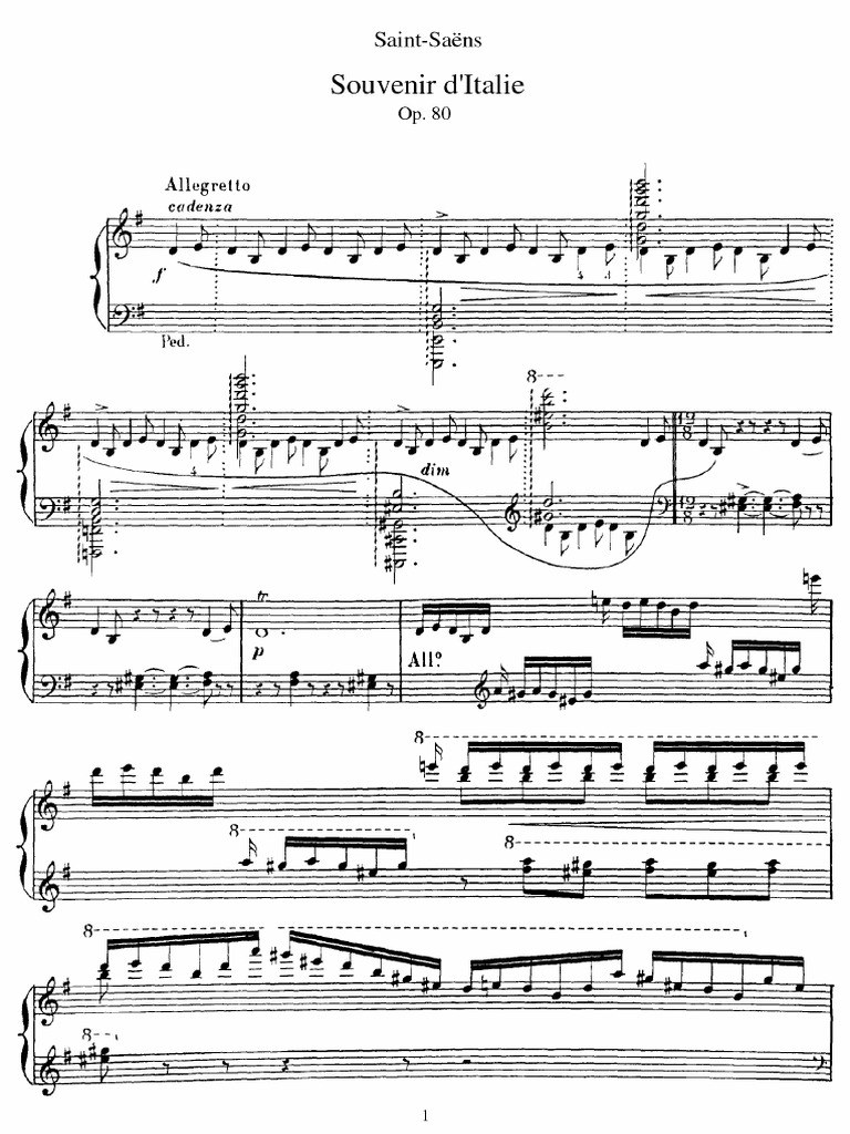 Souvenir DItalie, Op.80 - Complete Score | PDF