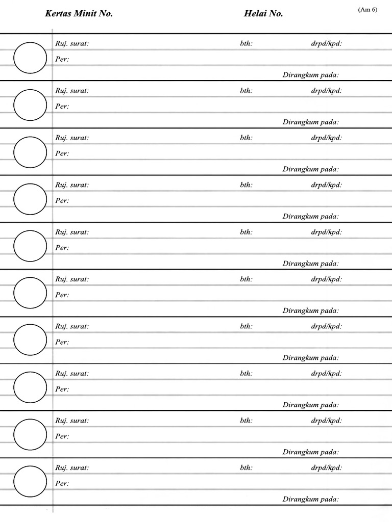 Kertas Minit (Am 6) | PDF