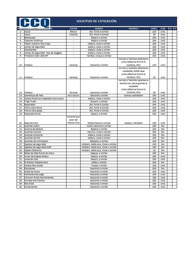 Cotizacion de Epp 2024 | PDF