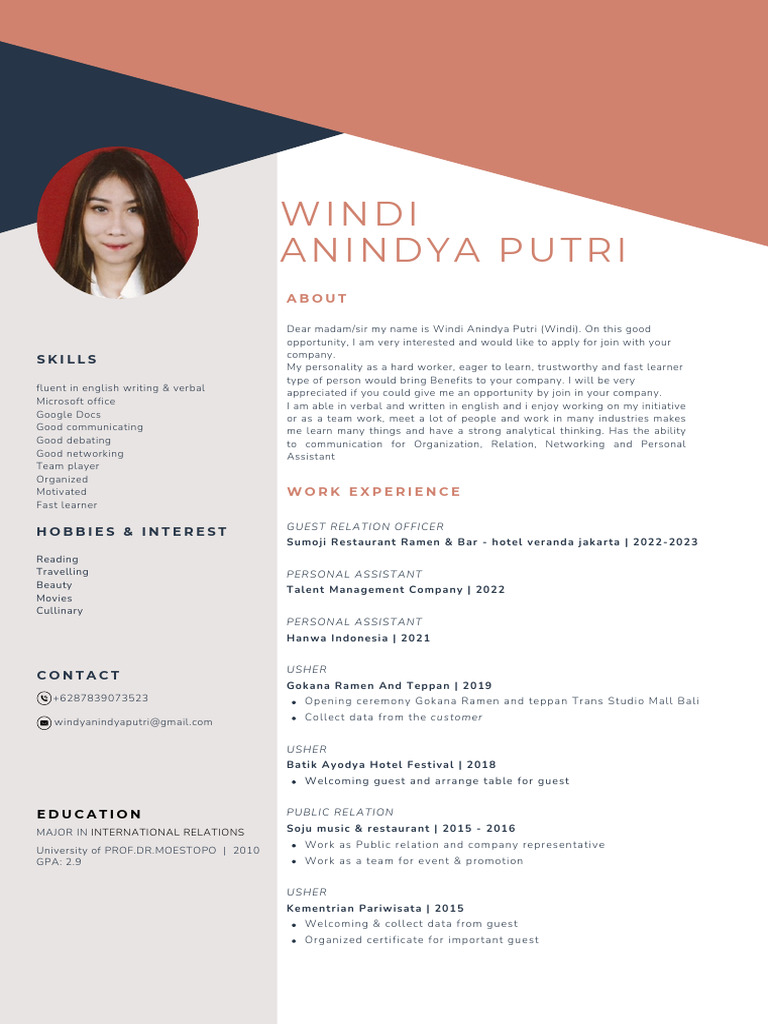 CV - Windi Anindya Putri - PDF - 20240416 - 225509 - 0000 | PDF
