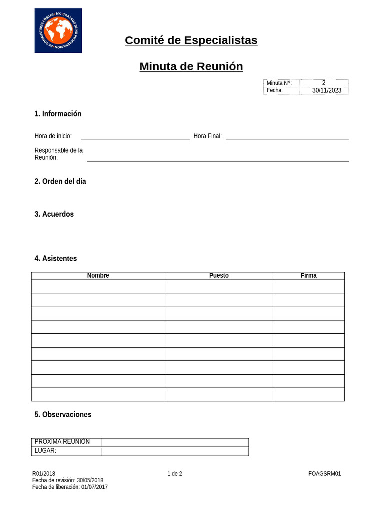 Formato Minuta | PDF