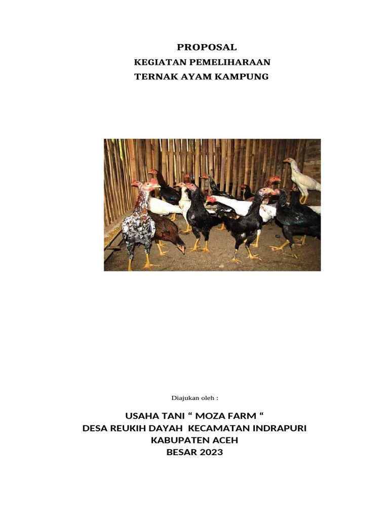 Proposal Kandang Ayam | PDF