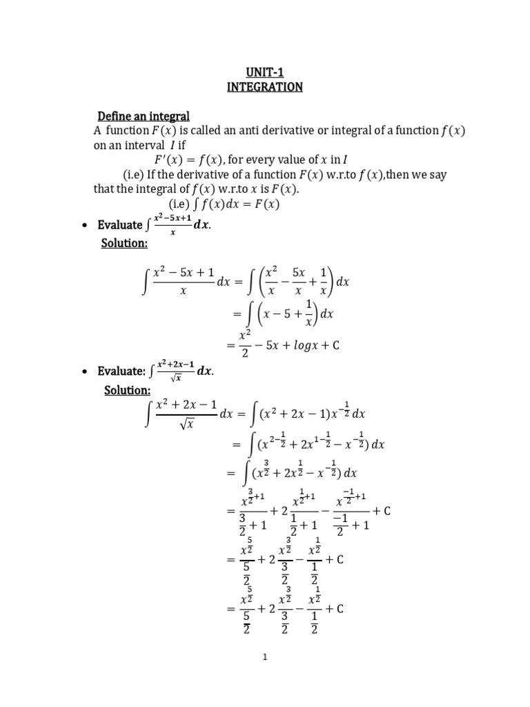 Unit 1 MATH II Converted | PDF