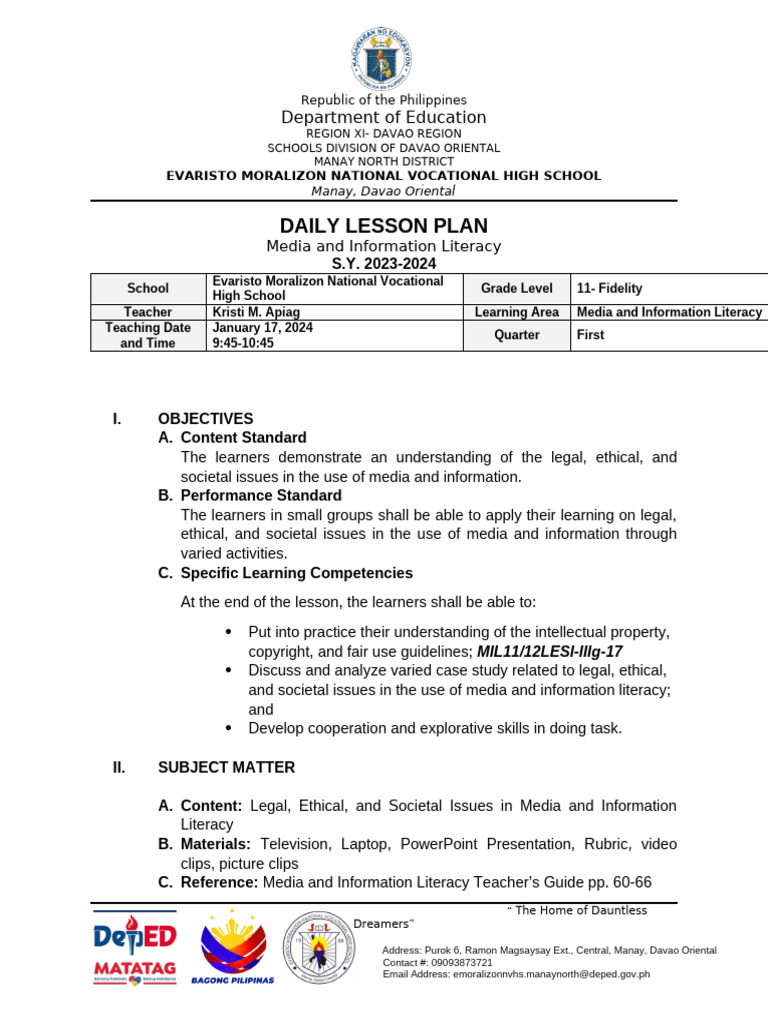 Lesson Plan Co2 Mil | PDF