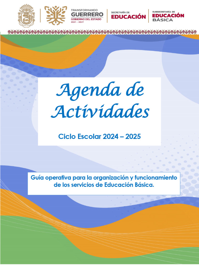 Agenda de Actividades GO 2024 2025 | PDF