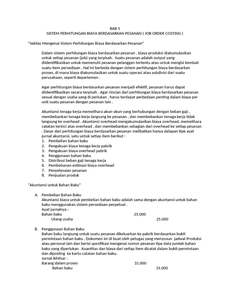 BAB 5 Dan 6 KOS | PDF