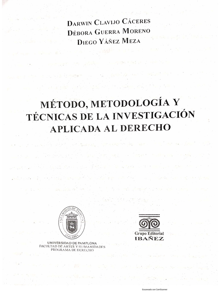 Metodo Metodologia y Tecnicas de Inv Aplicada Al Derecho | PDF Metodo Metodologia y Tecnicas de Inv Aplicada Al Derecho | PDF