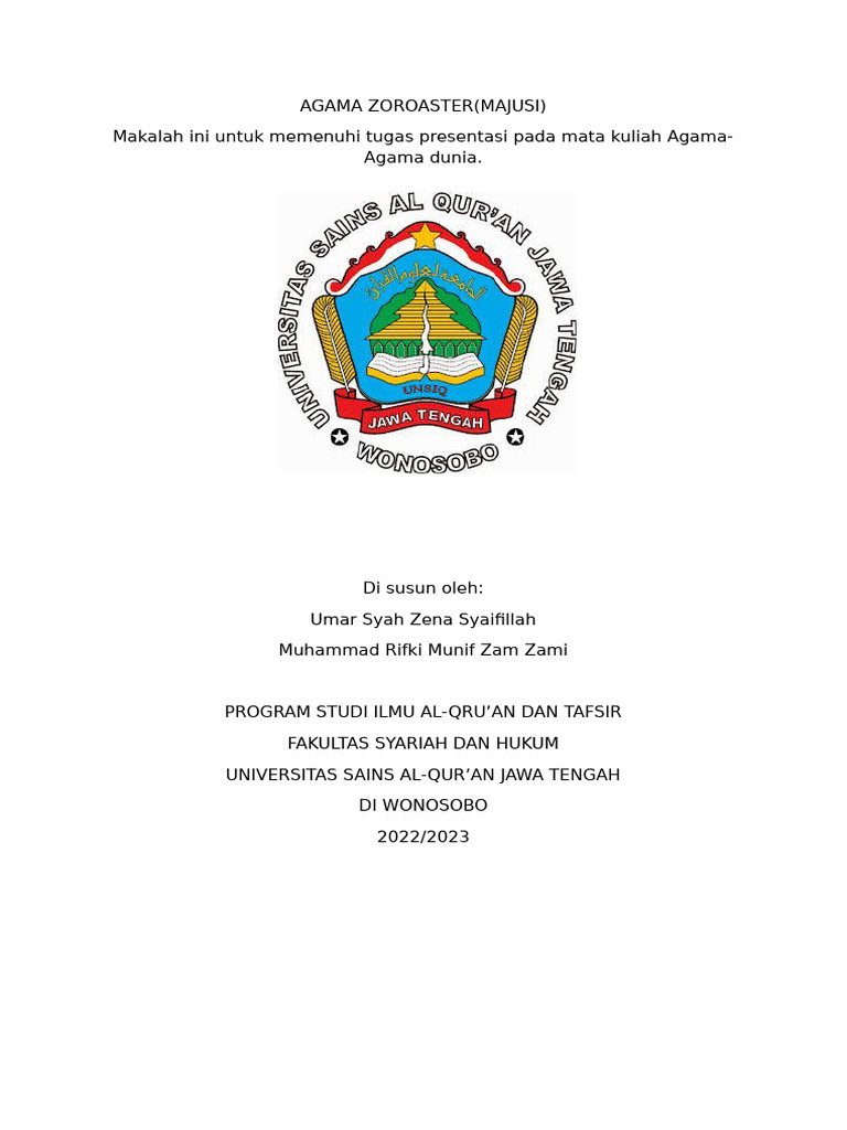 Moral Teachings of Islam and Zoroaster | PDF | Zoroastrianism ...