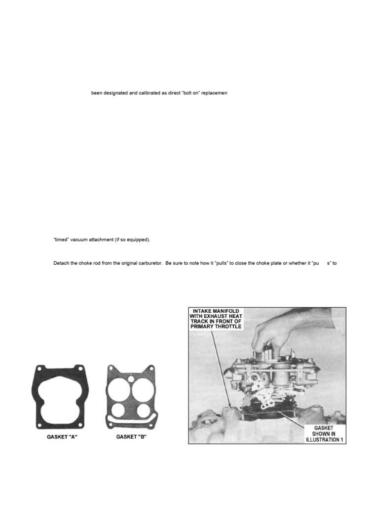 Holley Carb Install | PDF