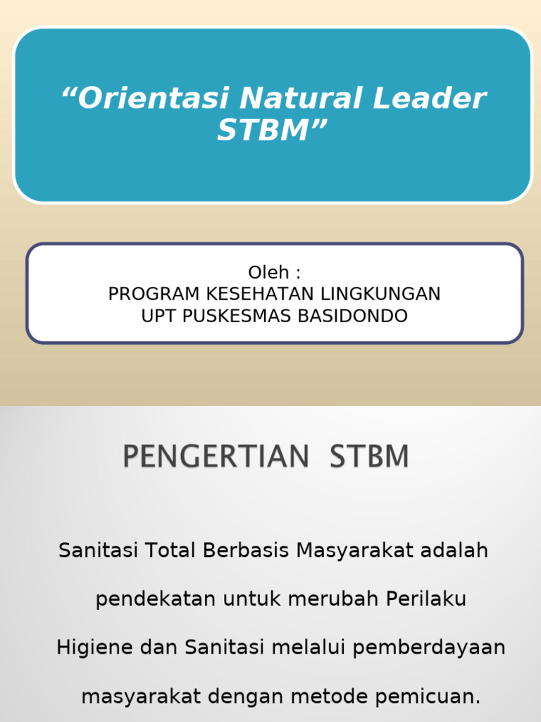 Orientasi Natural Leader STBM | PDF
