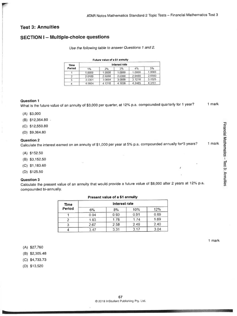 Annuities Revision | PDF