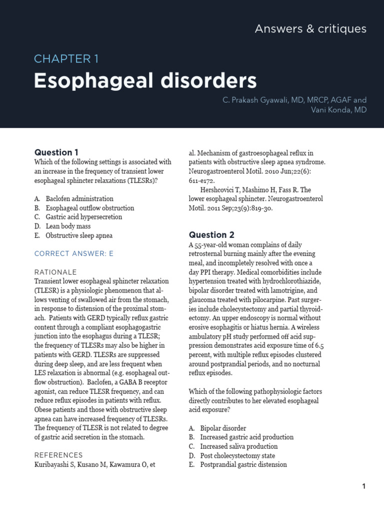 1qa Enfermedades Del Esofago | PDF