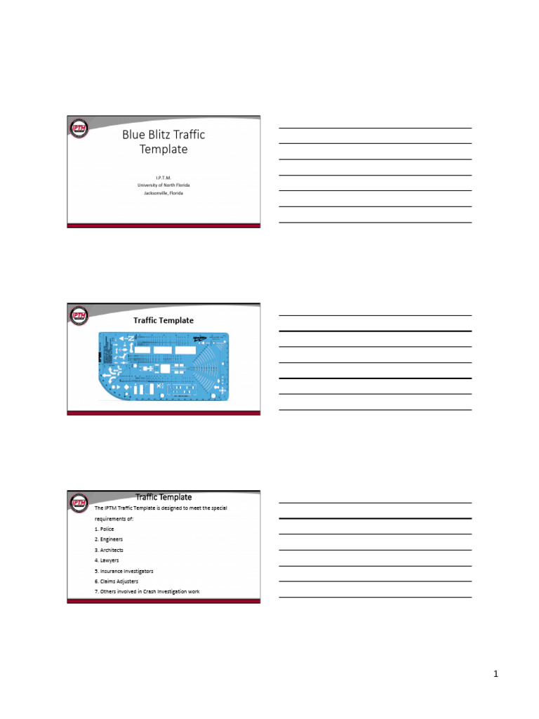 Traffic Template Handout | PDF