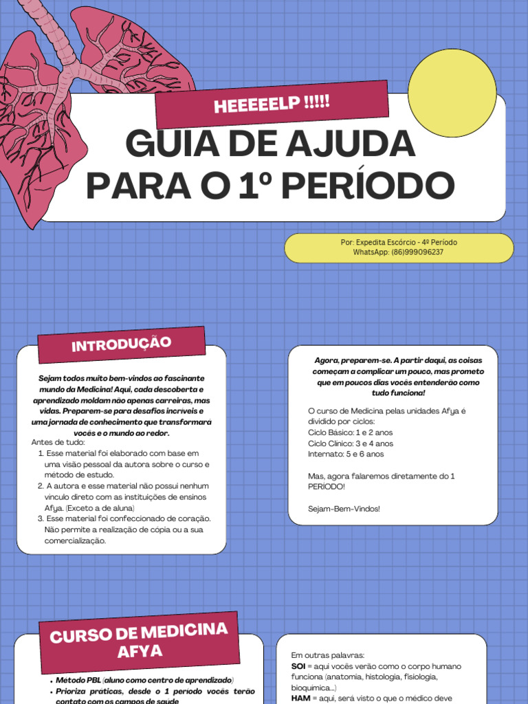 Help!!! Guia de Ajuda para o 1º Período | PDF