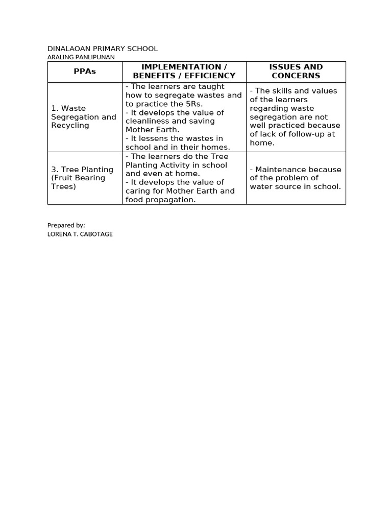 Aralin panlipunan-PPAs-issues-and-concerns | PDF | Science & Mathematics