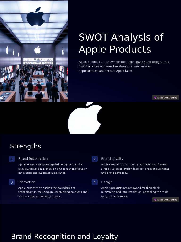 SWOT Analysis of Apple Products | PDF