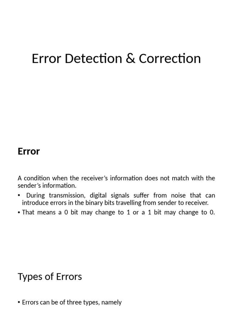 2.error Detection & Correction | PDF