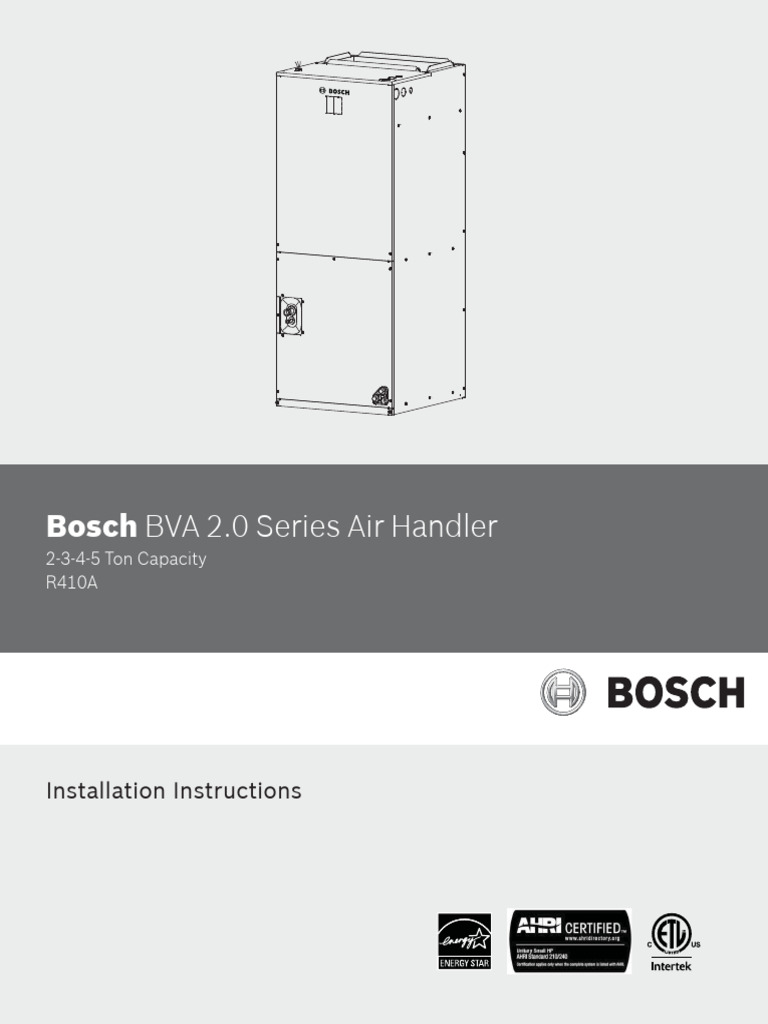 Bosch - BVA - 2.0 - Install - Instructions 2 | PDF