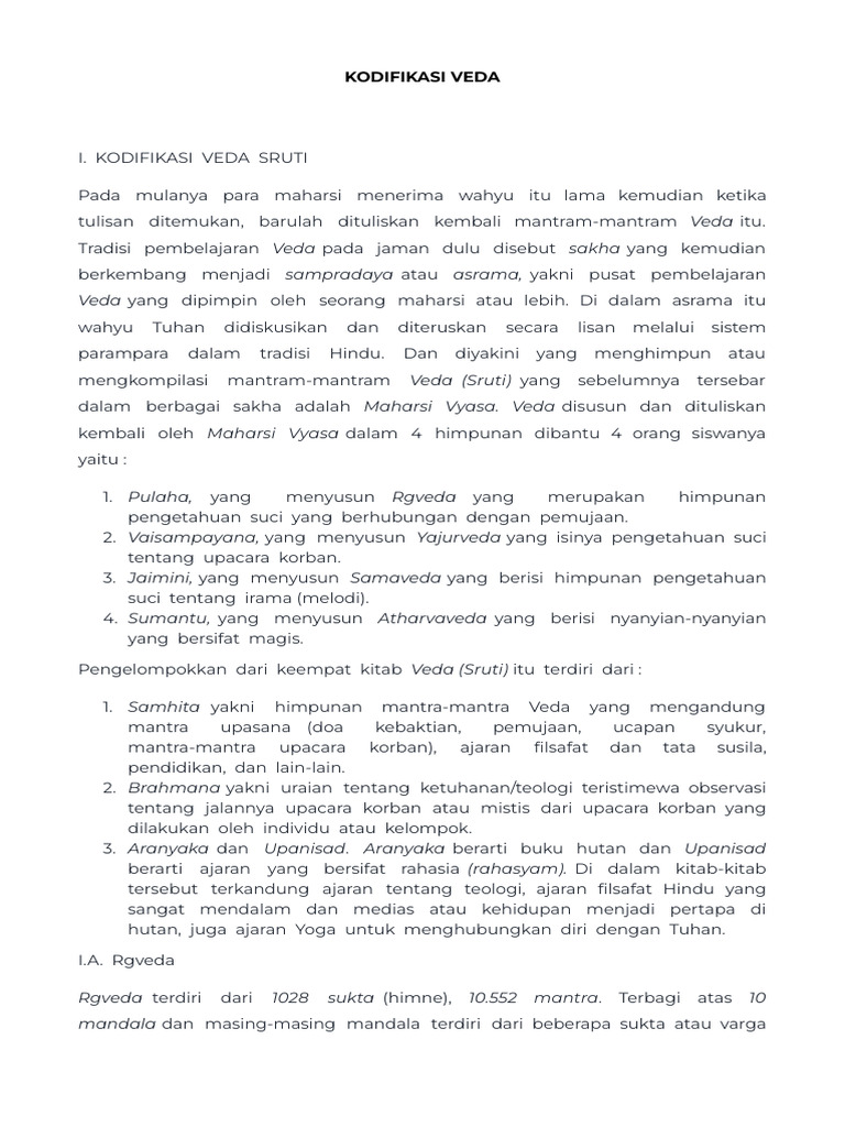 Kodifikasi Veda | PDF