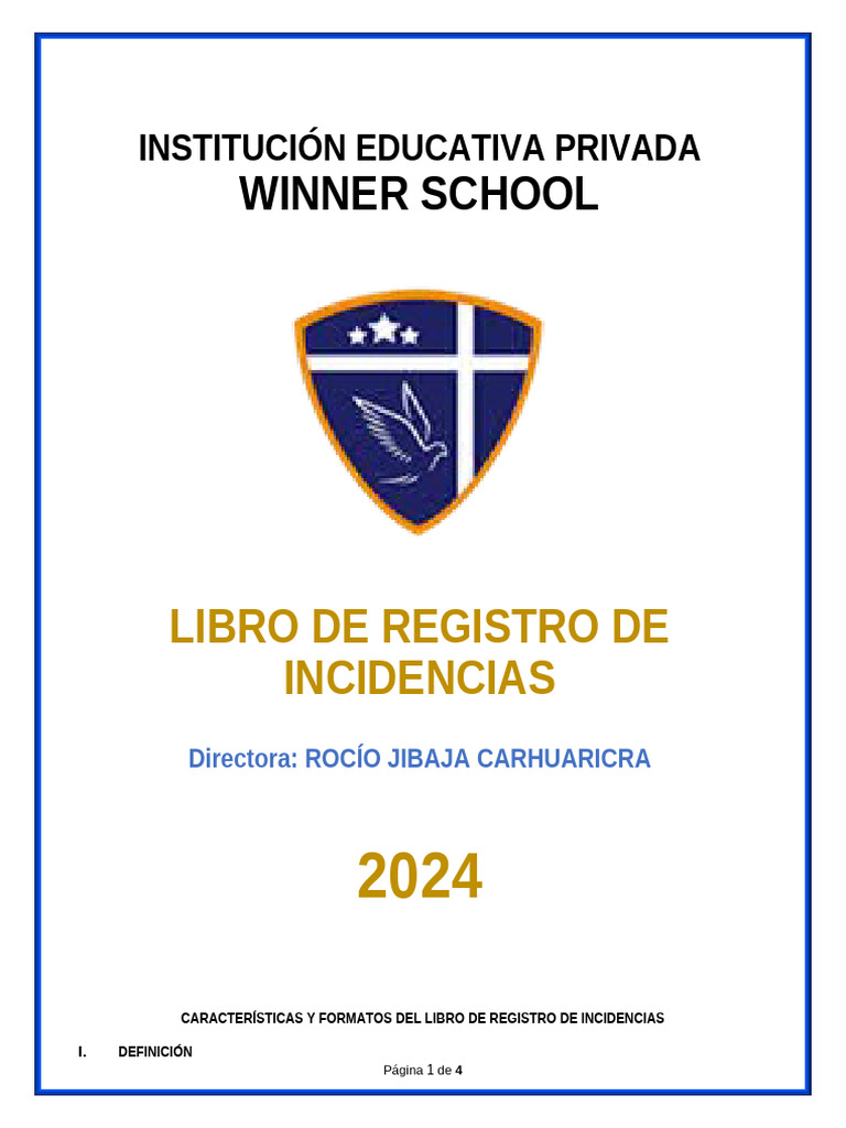 Libro de Registro de Incidencias | PDF
