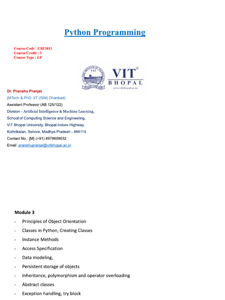 PYTHON MOD 3 | PDF