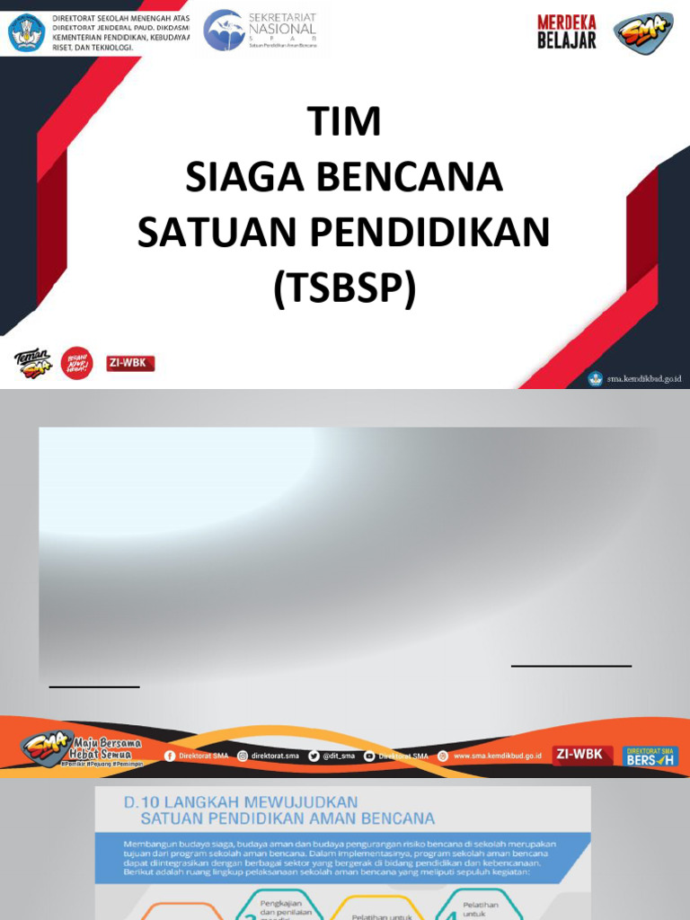 Materi Tim Siaga Bencana Dan Rencana Aksi Satuan Pendidikan Aman ...