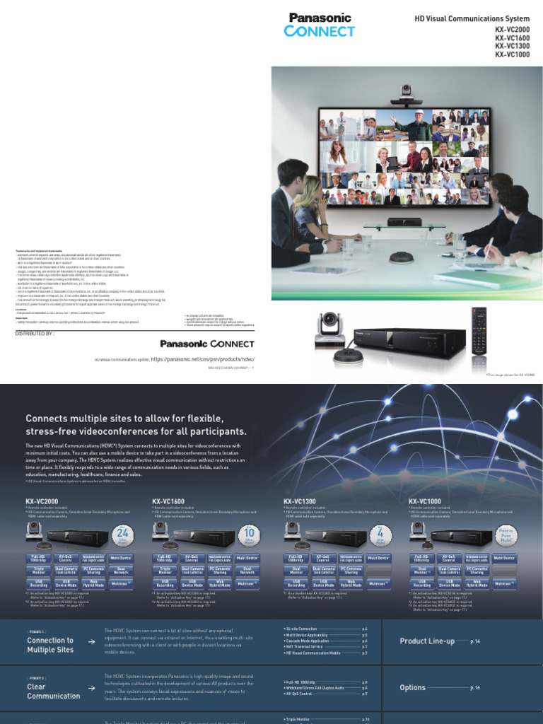 Panasonic KX Vc2000 | PDF