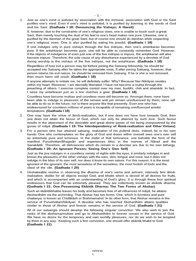 Pragna 1-Vach Quotations - English | PDF