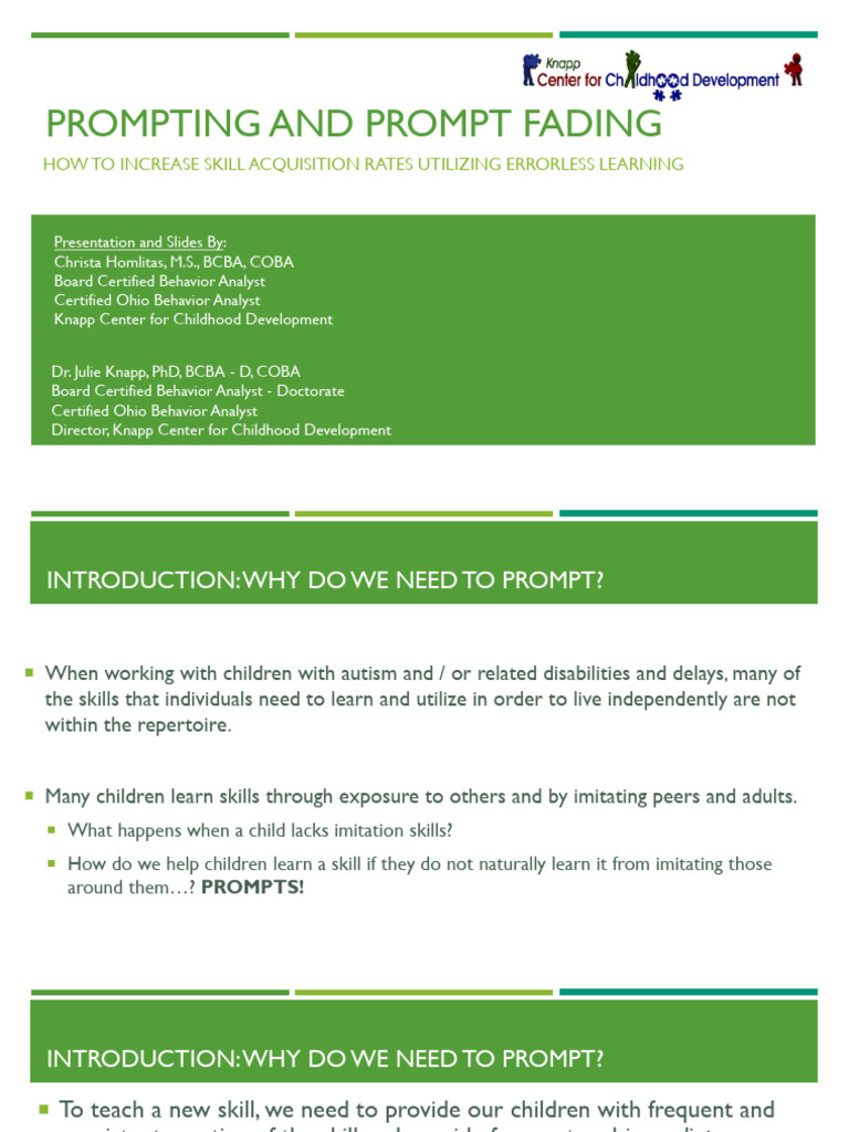 Promting and Fading | PDF | Reinforcement | Learning