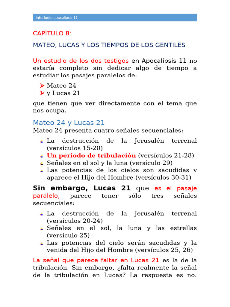 Capitulo # 8 Mateo Lucas y Los T. | PDF