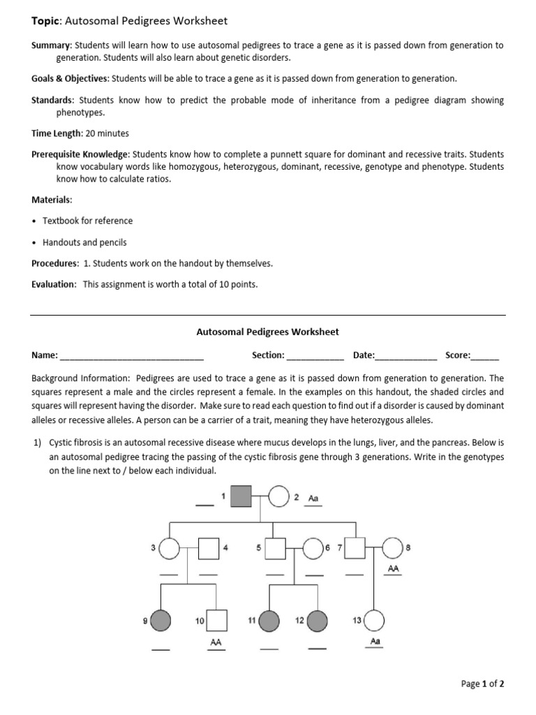 4.3 Pedigree Analysis Quiz | PDF