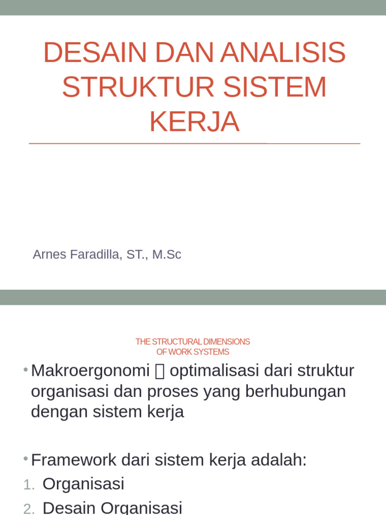 P4 - Desain Dan Analisis Struktur Sistem Kerja | PDF